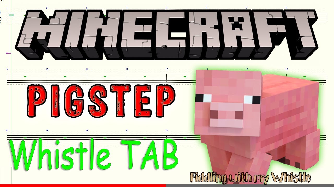 Pigstep - Minecraft - Tin Whistle - Play Along Tab Tutorial - Fiddling ...